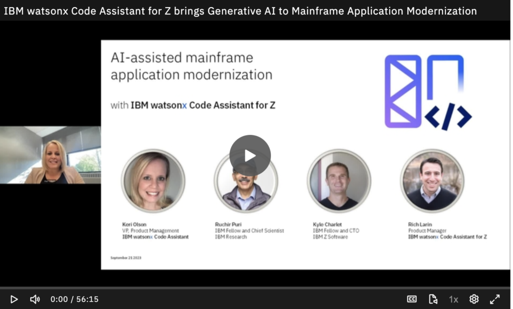 IBM watsonx Code Assistant for Z brings Generative AI to Mainframe ...